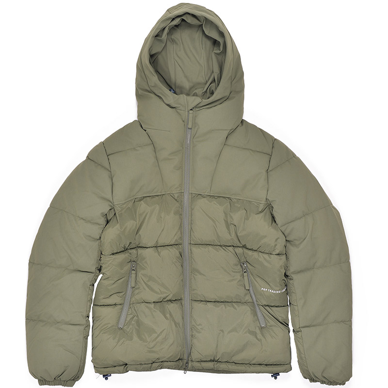 Pop Trading Company Alex Puffer Jacket Olivine | Skatestore