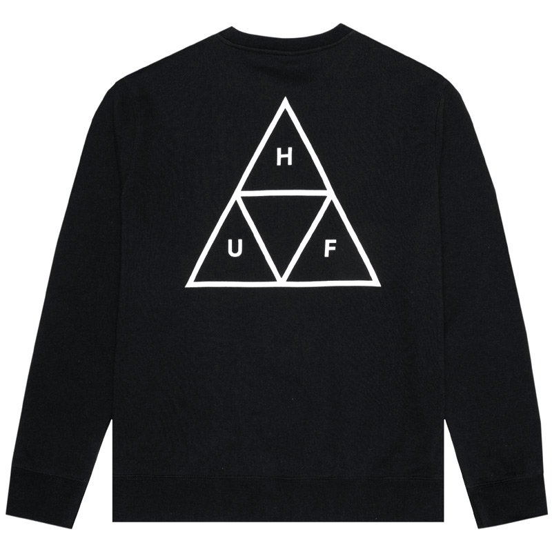 HUF Essentials Triple Triangle Crewneck Sweater Bl | Skatestore