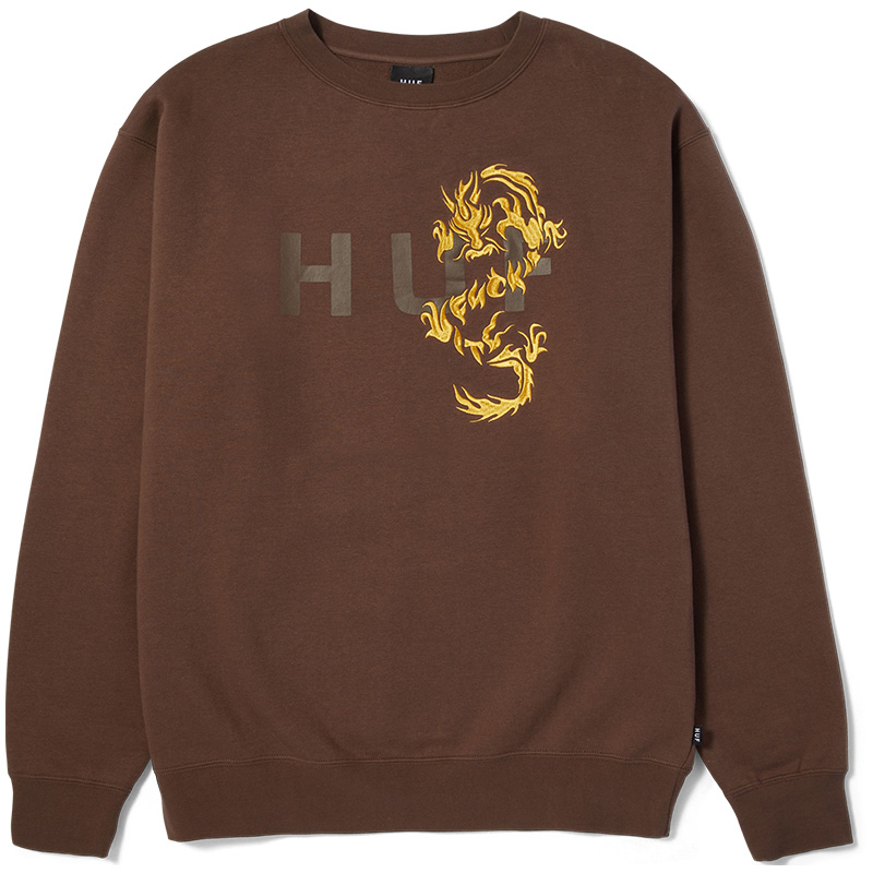 HUF Dragon Crewneck Sweater Coffee | M | 1129353_M