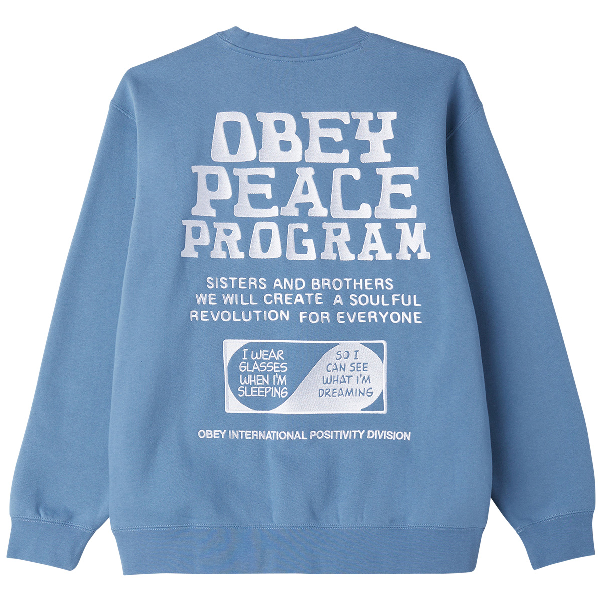 Obey Peace Program Crewneck Sweater Coronet Blue | S | 1132782_S