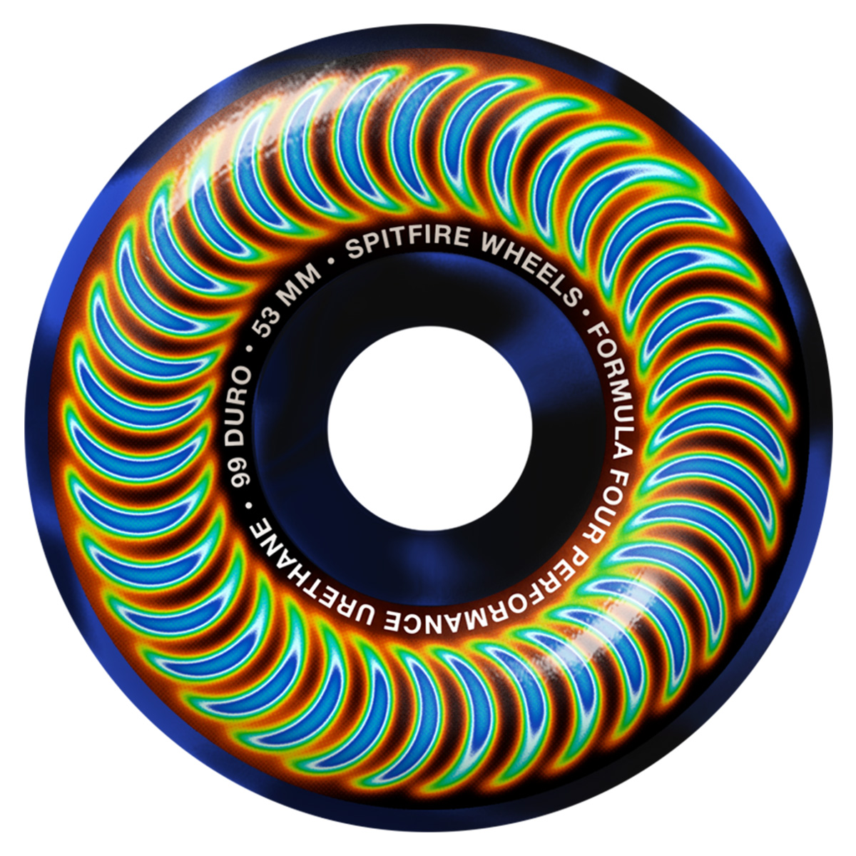 Spitfire Formula Four Radioactive Classic Wheels Black/Blue Swirl 99D ...
