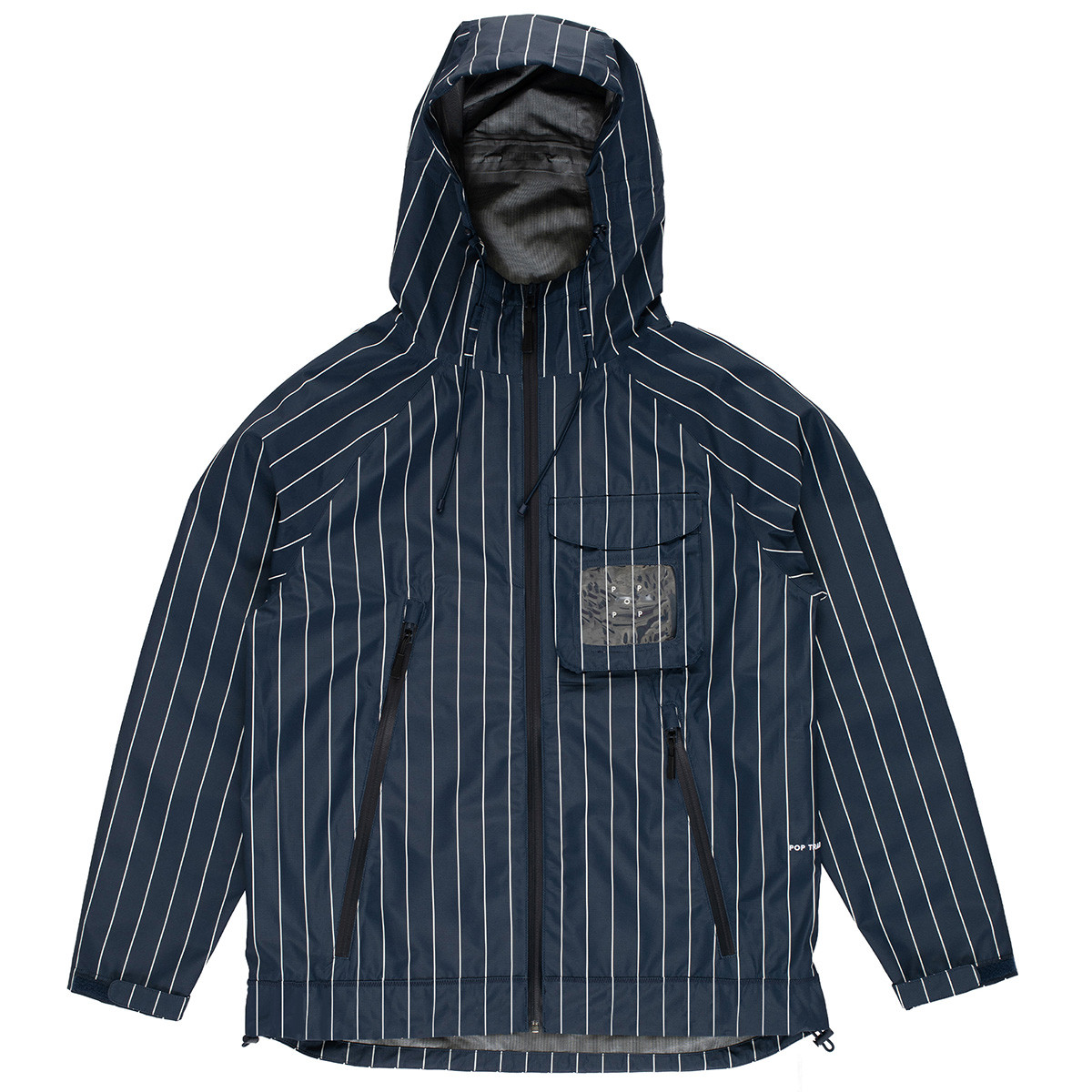 POP Pinstripe Oracle Jacket Navy/White | Skatestore