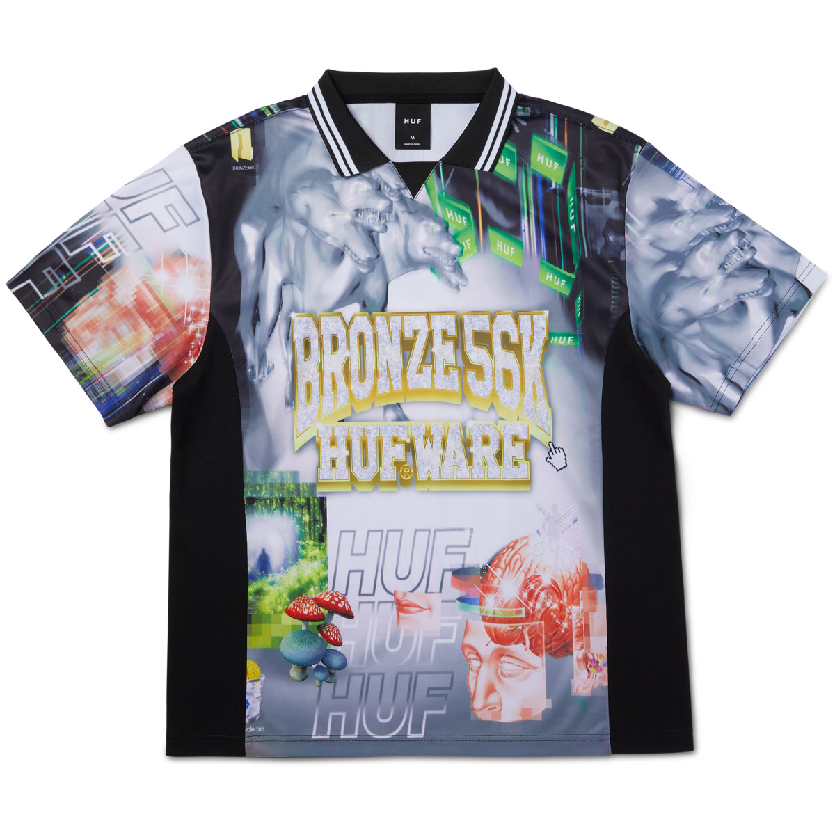 HUF X Bronze 56K Glitched Soccer Jersey | Skatestore
