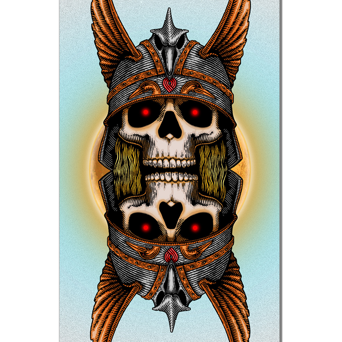 Powell Peralta Andy Anderson Skull Egg Griptape Sheet Clear 10.5 | 10.5 ...