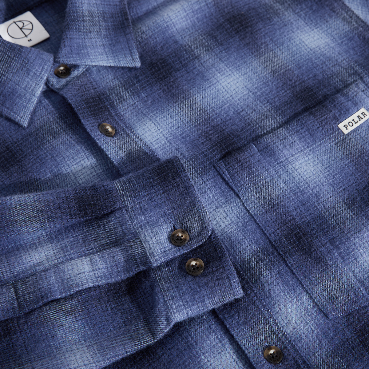 Polar Mitchell Shirt Shadow Check Blue | Skatestore