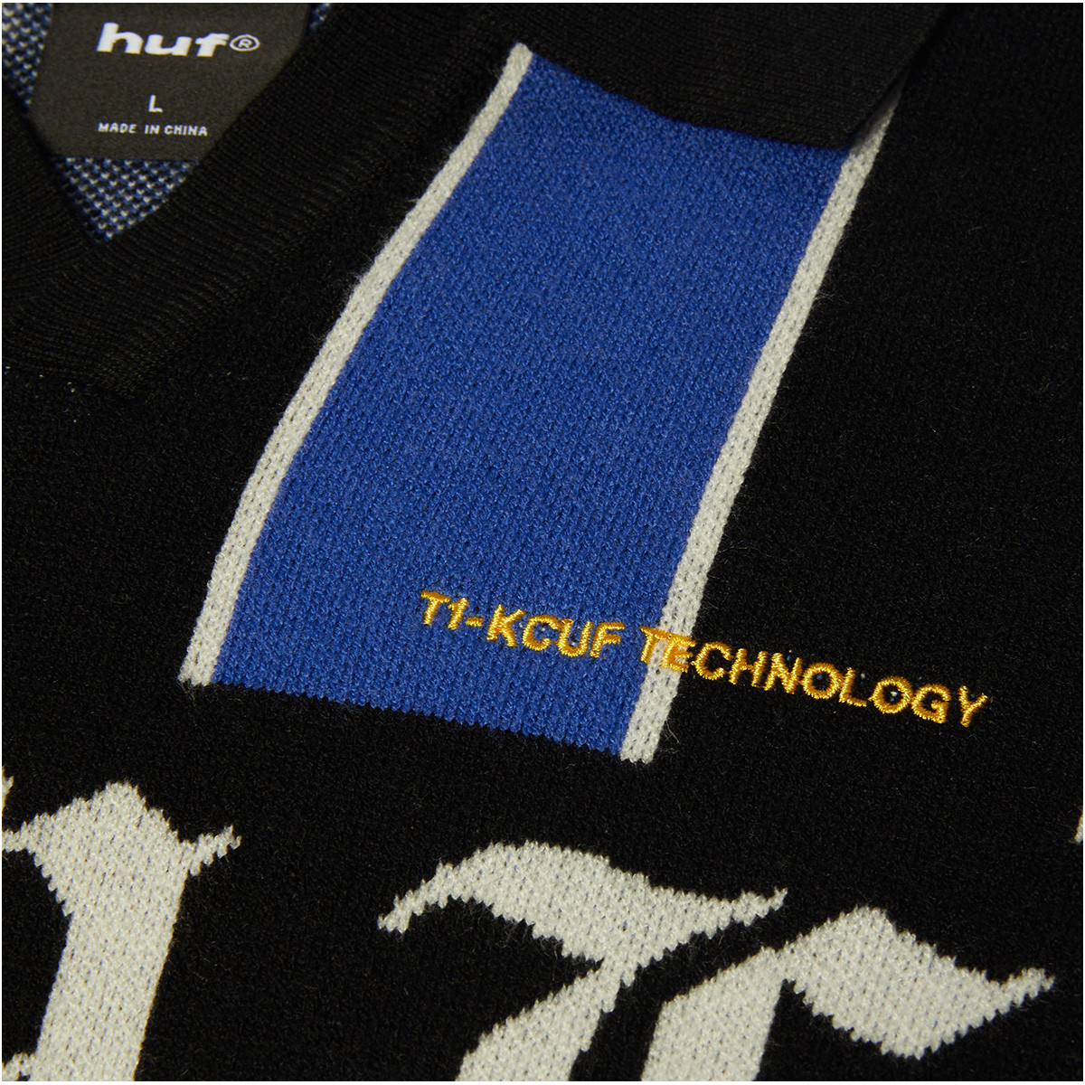 HUF Midfield Jersey Sweater Electric Blue | Skatestore