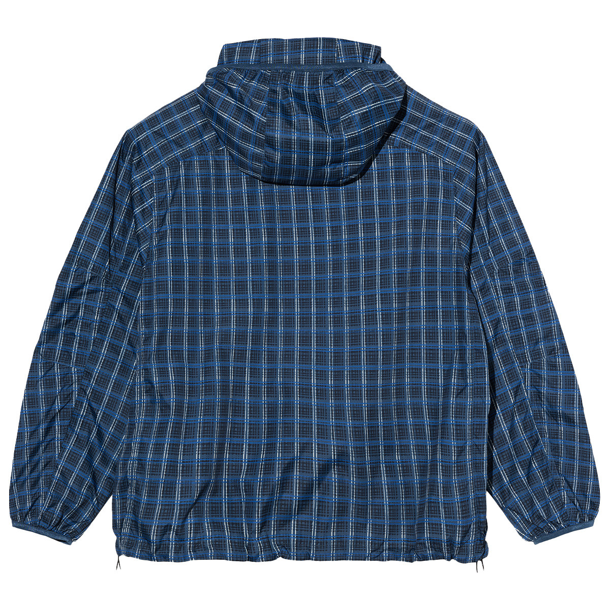 Polar Chase Light Shell Jacket Blue Check | Skatestore