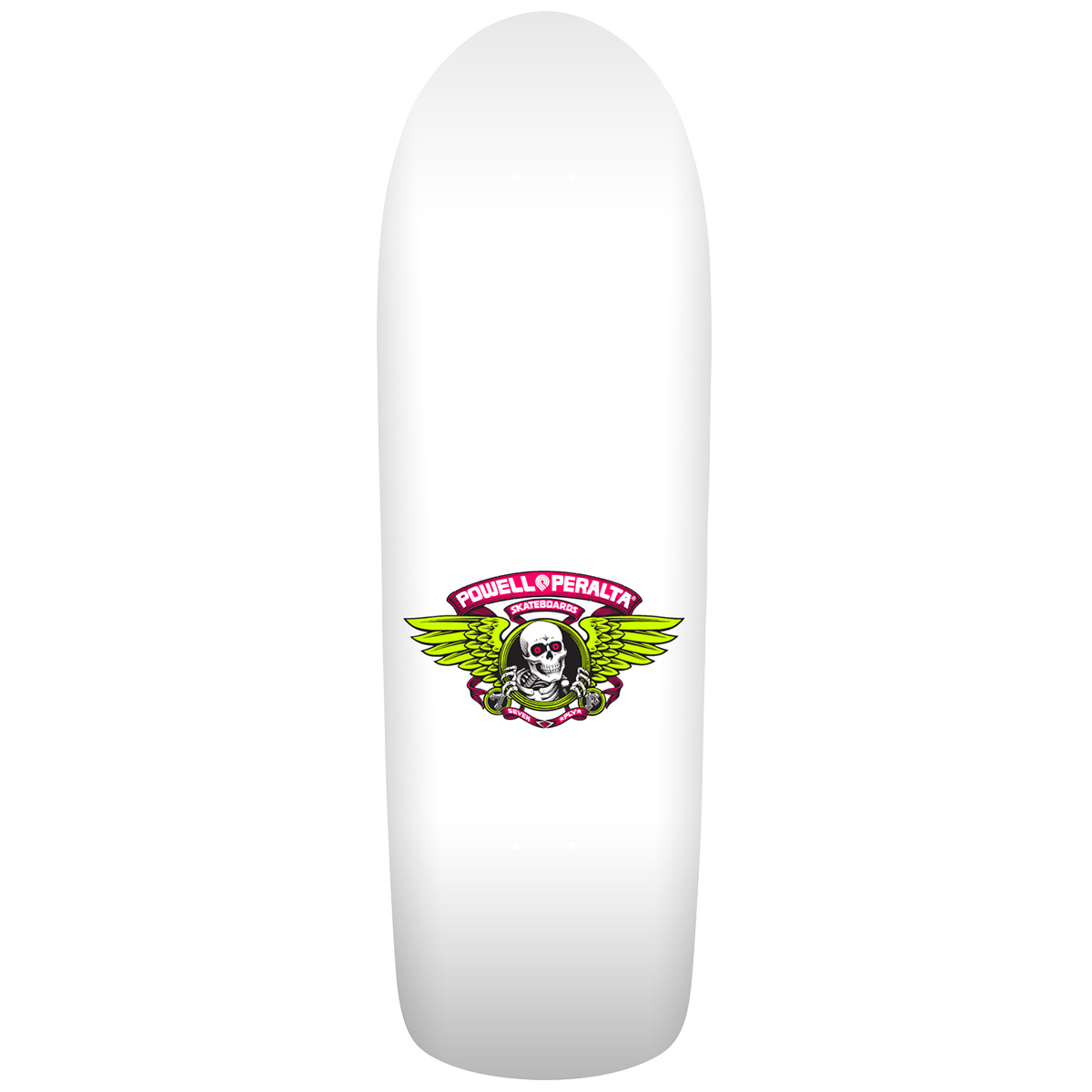 Powell Peralta Old School Ripper Skateboard Deck White/Pink Shape 144 ...