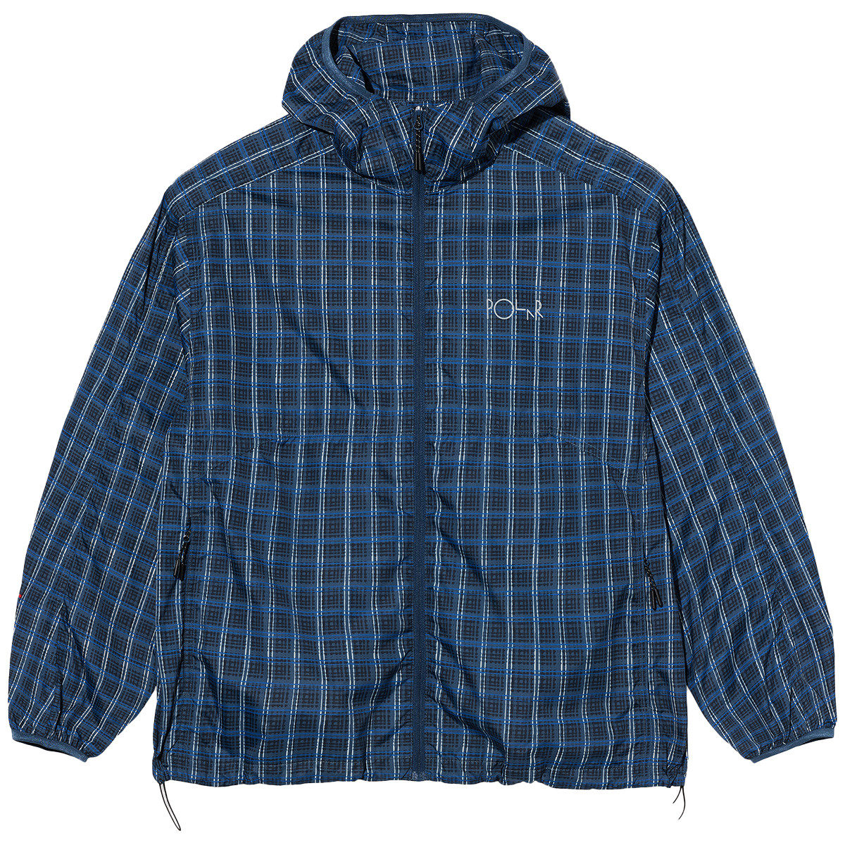 Polar Chase Light Shell Jacket Blue Check | Skatestore