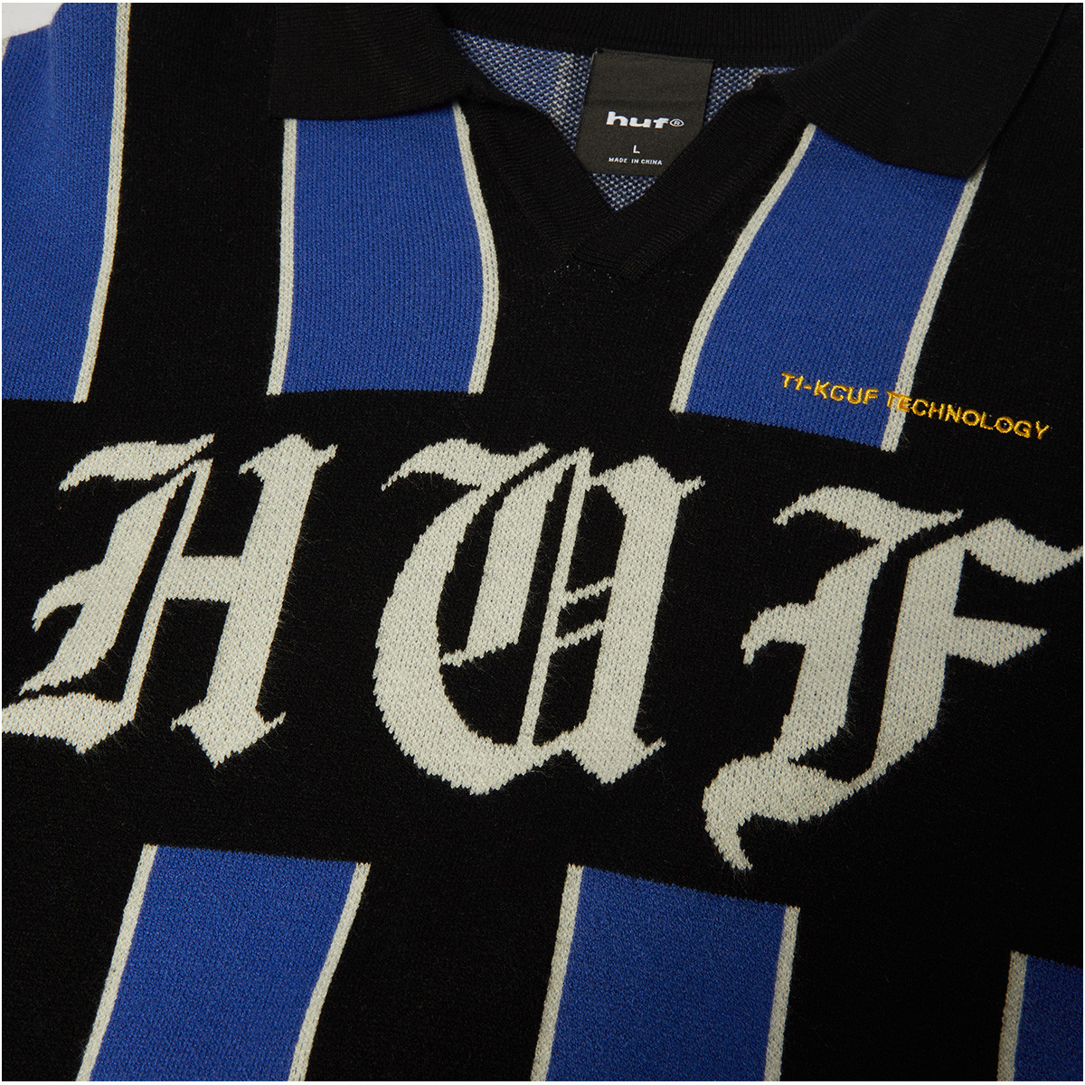 HUF Midfield Jersey Sweater Electric Blue | Skatestore