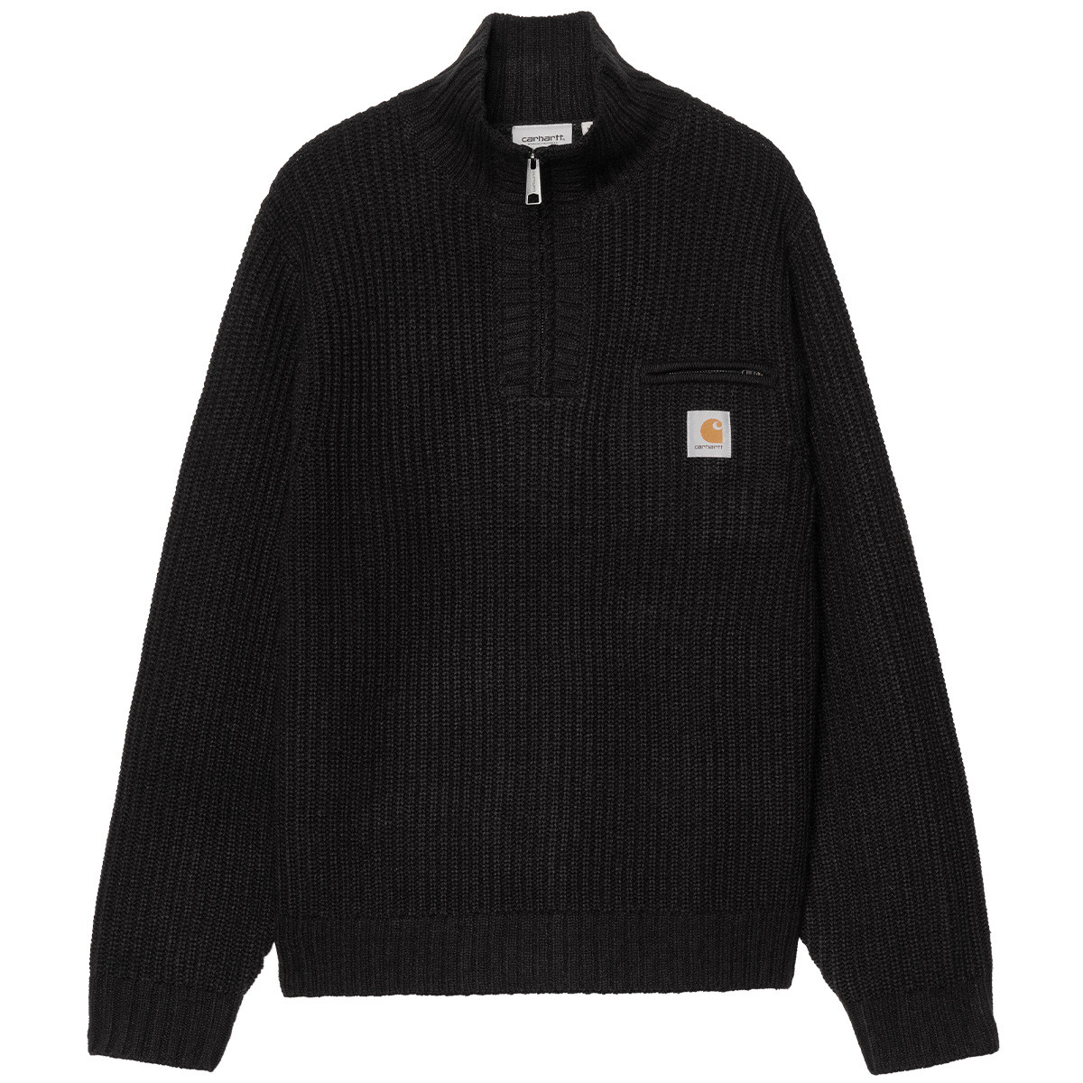 Carhartt WIP Detroit Half Zip Sweater Black | Skatestore